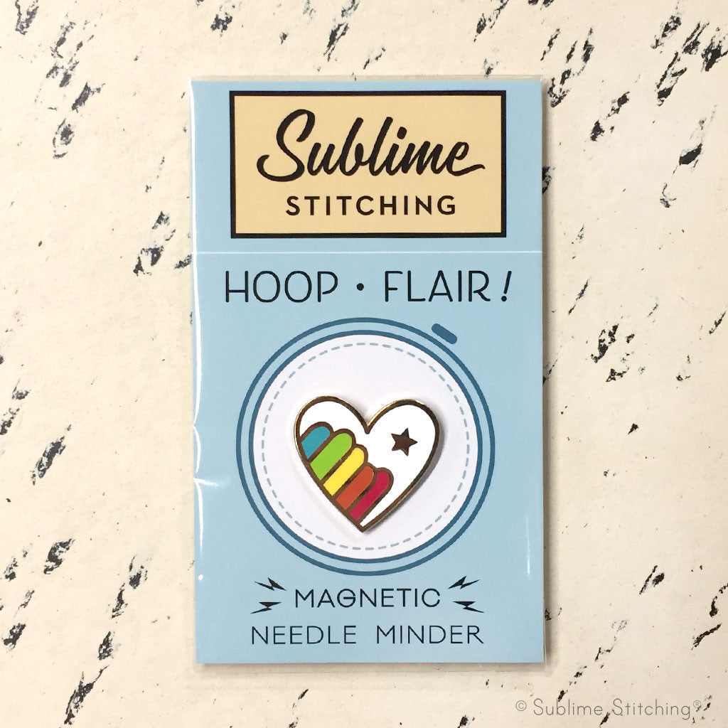 Hoop Flair Needle Minder - RAINBOW HEART – Sublime Stitching