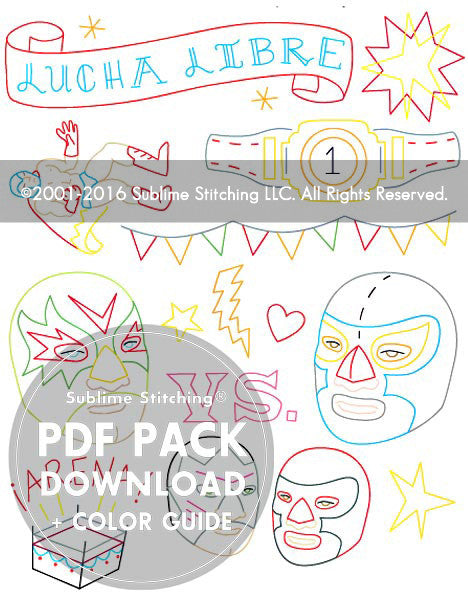 LUCHA LIBRE - 3 Themes Embroidery Patterns – Sublime Stitching