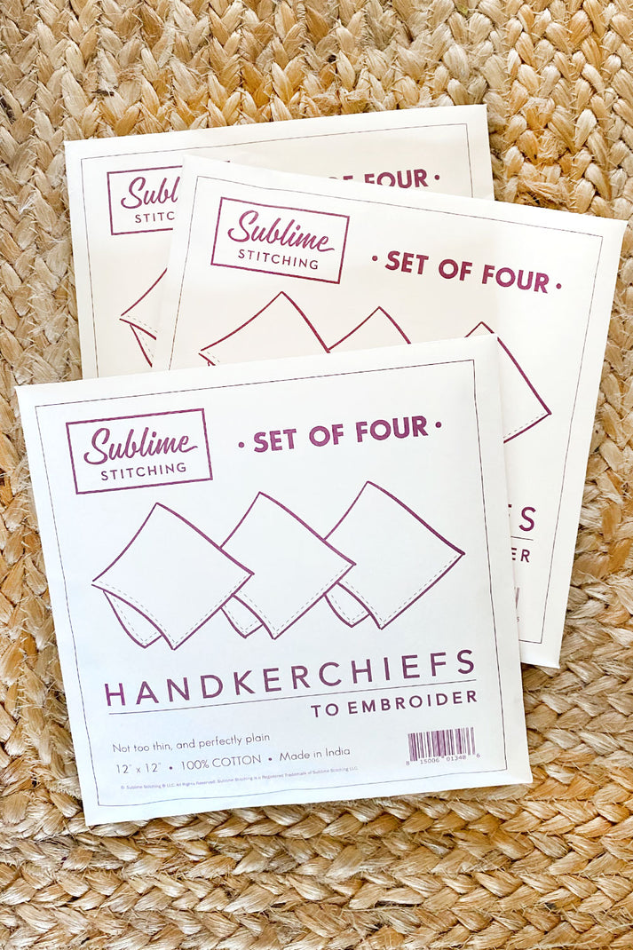 Sublime Stitching - White Handkerchiefs for Embroidery
