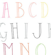 Skinny Letters - Embroidery Patterns from Sublime Stitching