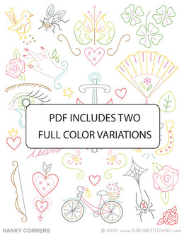HANKY CORNERS - Sublime Stitching Embroidery Designs